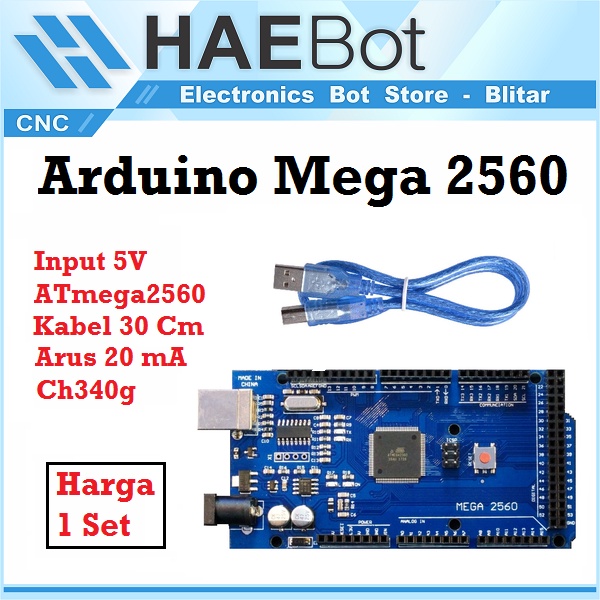 Jual [HAEBOT] Module Arduinoo Mega 2560 CH340 Board SMD + Kabel USB ...