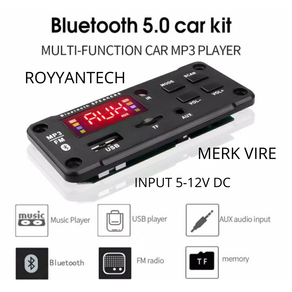 Jual KIT MODUL MP3 BLUETOOTH VTF-050BT VIRE | Shopee Indonesia