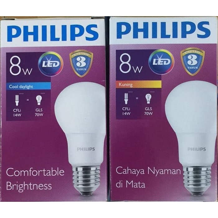 Jual Lampu LED Philips 8 Watt (Kuning/Putih) | Shopee Indonesia