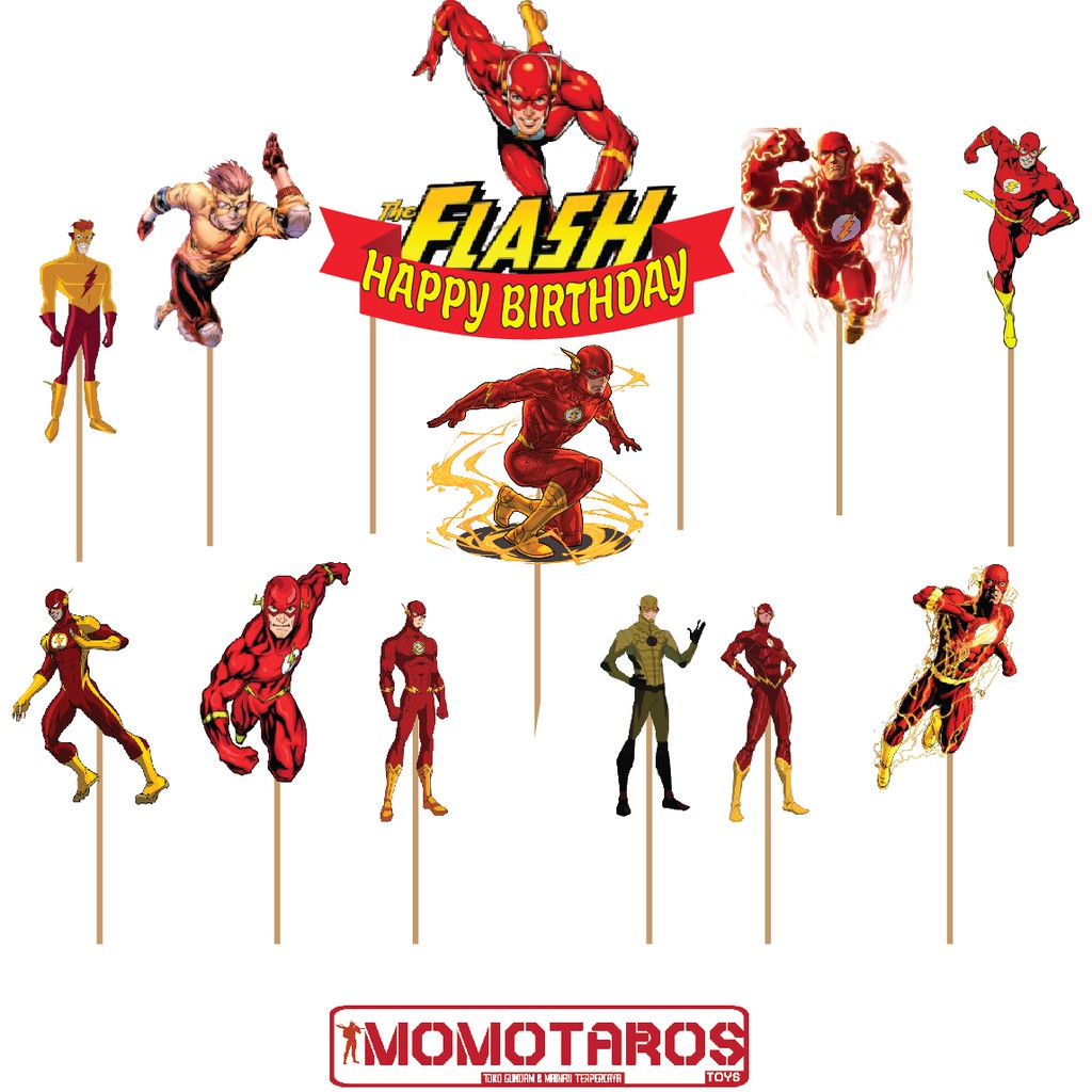 Jual Topper cake The Flash set | Shopee Indonesia
