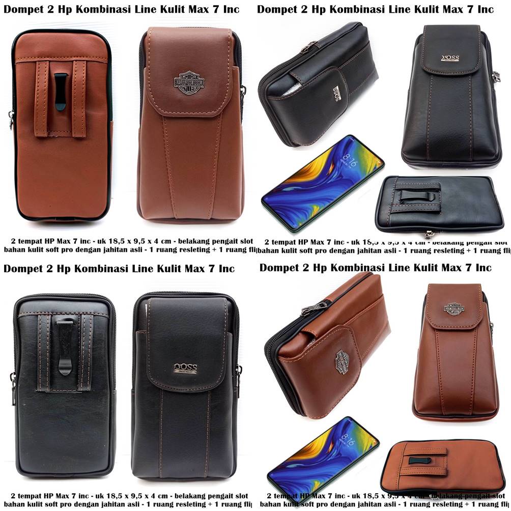 Jual Dompet Pria Hp Combi Flip Line Kulit Max Big Size | Shopee Indonesia