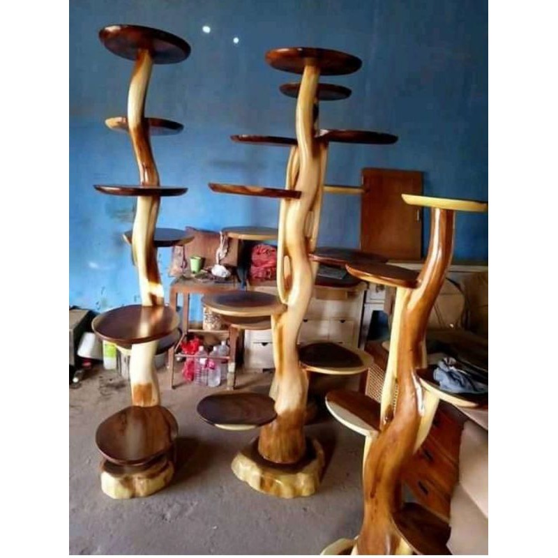 Jual Rak bunga kayu trembesi minimalis Aesthetic scandanavian modern ...