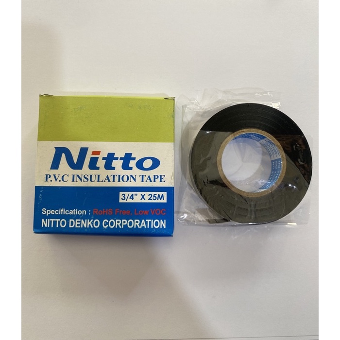 Jual Isolasi Listrik Nitto Hitam / Isolasi Kabel Nitto / Nitto PVC Insulation Tape | Shopee ...