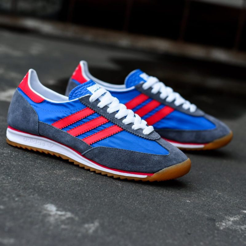 Jual ADIDAS SL72 VINTAGE GREY BLUE RED SOL GUM | Shopee Indonesia