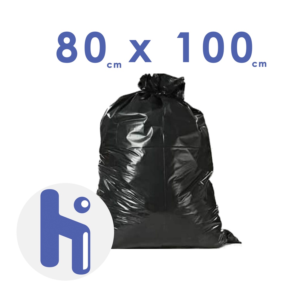 Jual Kantong Sampah Plastik Trash Bag 80x100 cm Hitam / HI Plast Trash ...