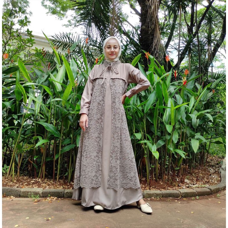 Jual Gamis Swelles Gamis Set Inner dan Outer 2 in 1 Brukat Mix Toyobo ...