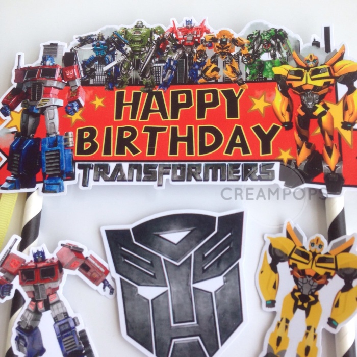 Jual swazicum | Topper Kue Transformers Optimus Prime Cake Topper ...