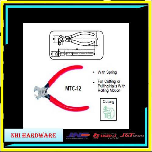 Jual MTC Pliers No. 12 (115mm) – End Cutting Nippers (Original 100% ...