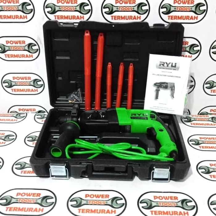Jual Bor Rotary Hammer RYU RRH 26 SDS PLUS Bor Beton Bobok 3 fungsi ...