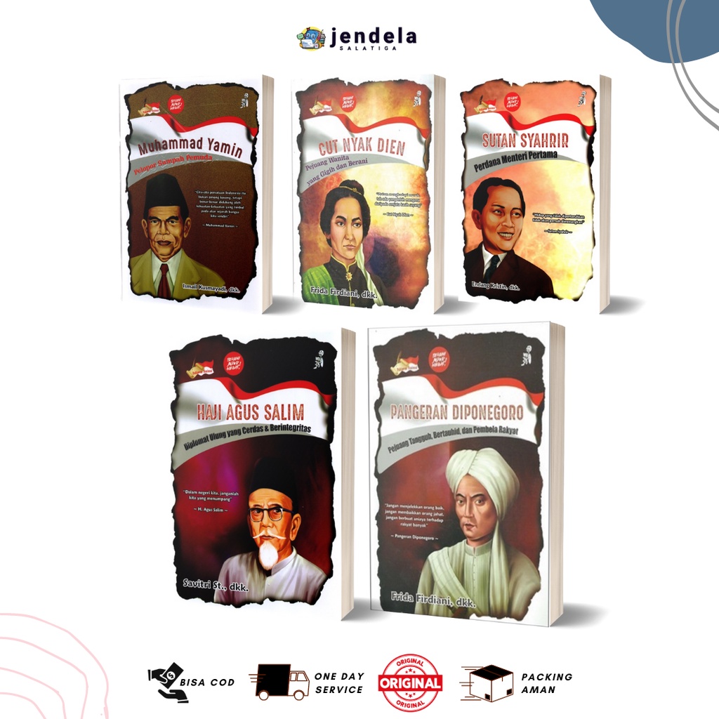 Jual Buku Seri Pahlawan Nasional - Cut Nyak Dien, Pangeran Diponegoro, Sutan Syahrir, Moh Yamin ...