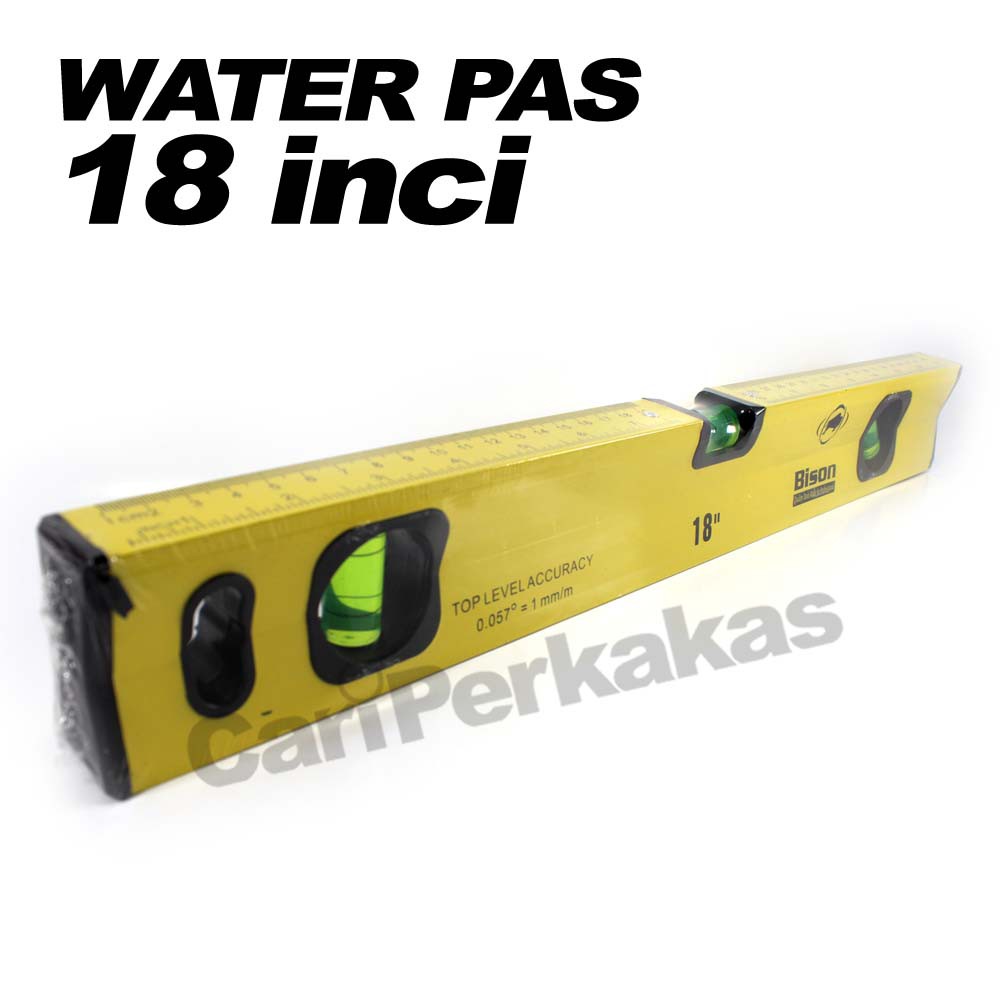 Jual BISON Waterpass Alumunium Magnet 18 inci Waterpas Magnet Water ...
