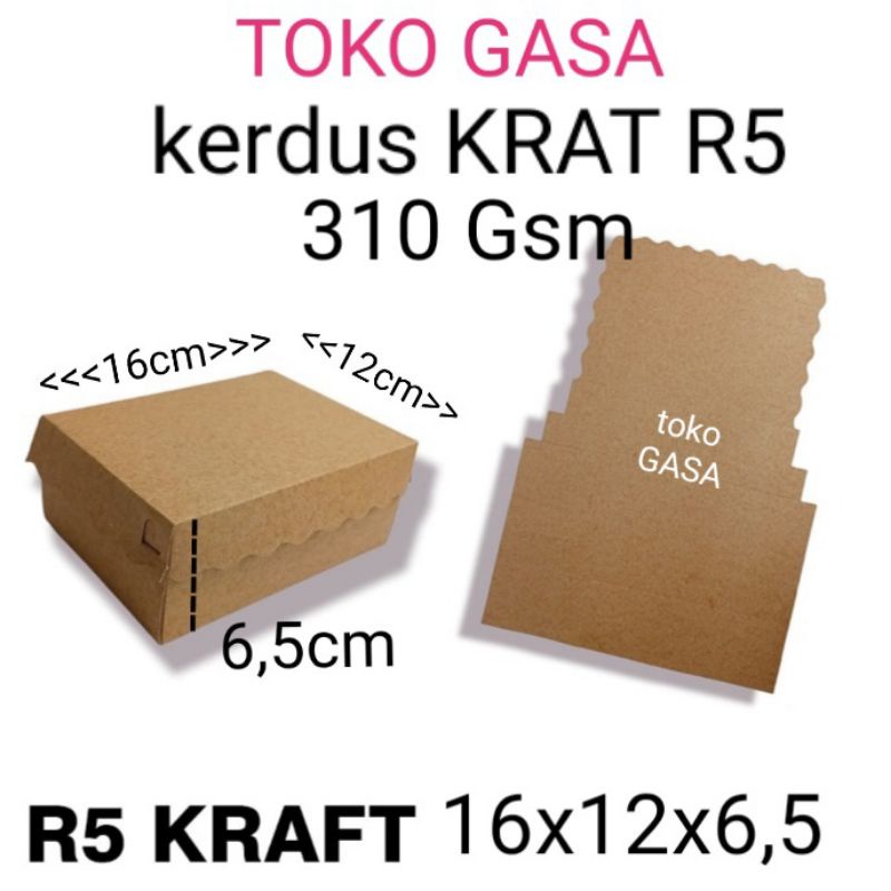 Jual BOX KRAFT R5 kerdus dos dus jajan coklat tebal/Kotak dus coklat ...