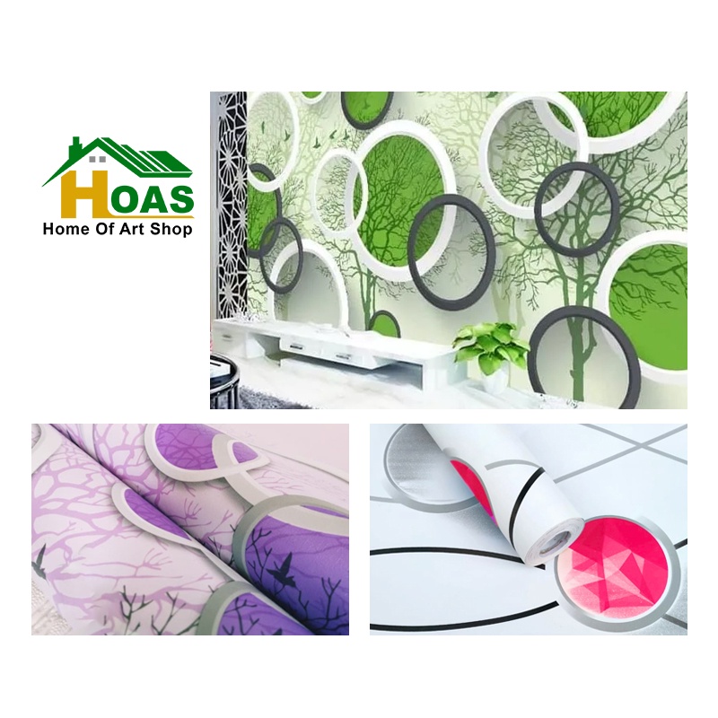 Jual Hoas Wallpaper Dinding Motif Ranting Bunga Stiker Dinding ...