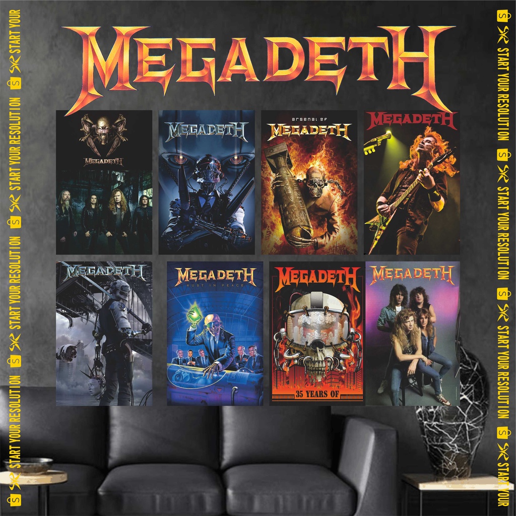 Jual Poster Music Rock Megadeth / Poster Band Rock Megadeth Bahan Tebal ...