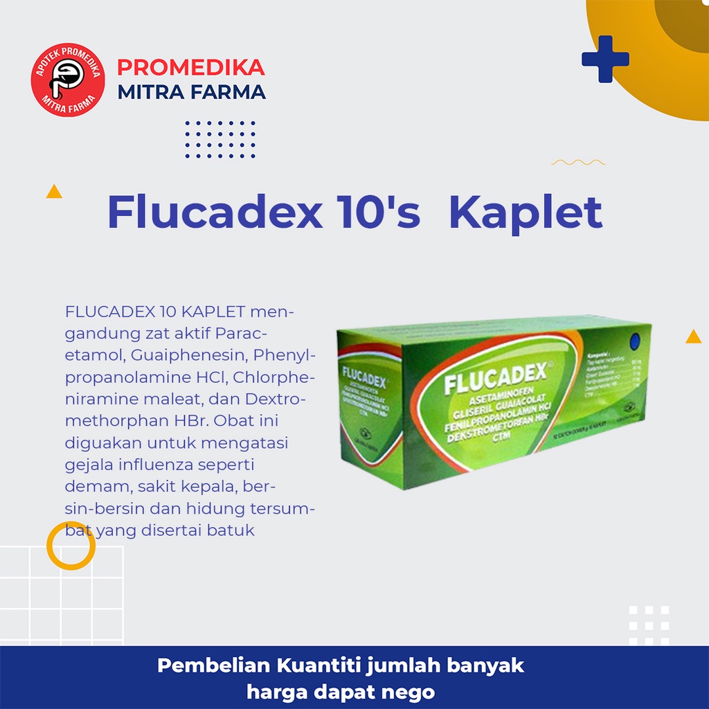 Jual Flucadex 10's Kaplet / Strip / Obat Demam Batuk Pilek | Shopee ...