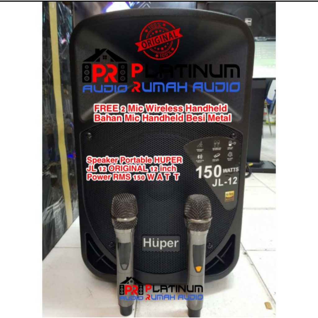Jual Speaker Portable HUPER JL 12 / JL12 (ORIGINAL) 12 inch USB ...