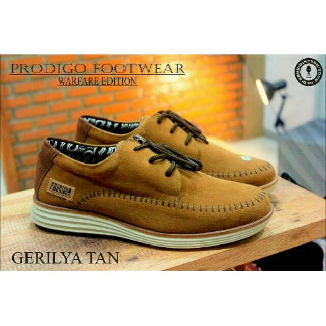 Jual Sepatu Sneakera Kasual Pria Prodigo Gerilya Tan Original | Shopee ...