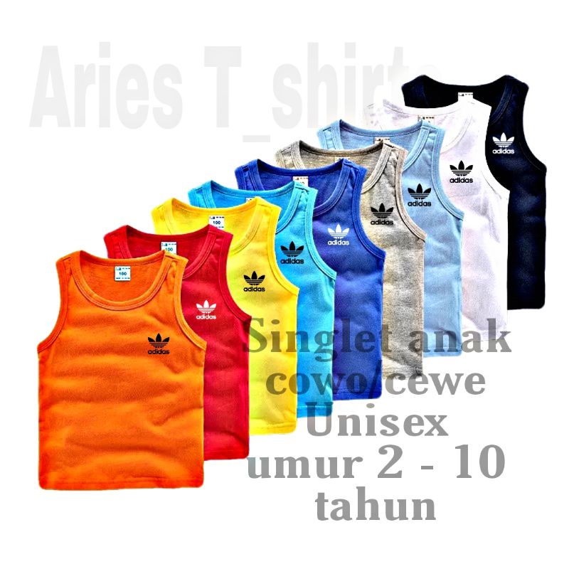 Jual Singlet anak cowo/cewe singlet anak Addis baju singlet anak usia 2 ...
