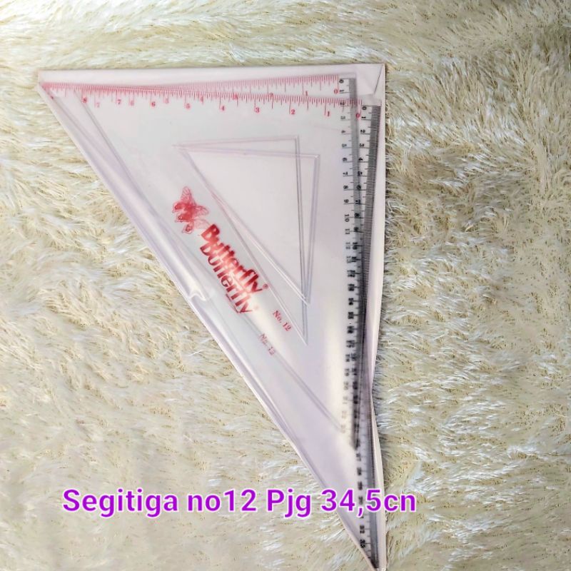 Jual Penggaris Segitiga Butterfly no12 Pjg 34,5cm | Shopee Indonesia