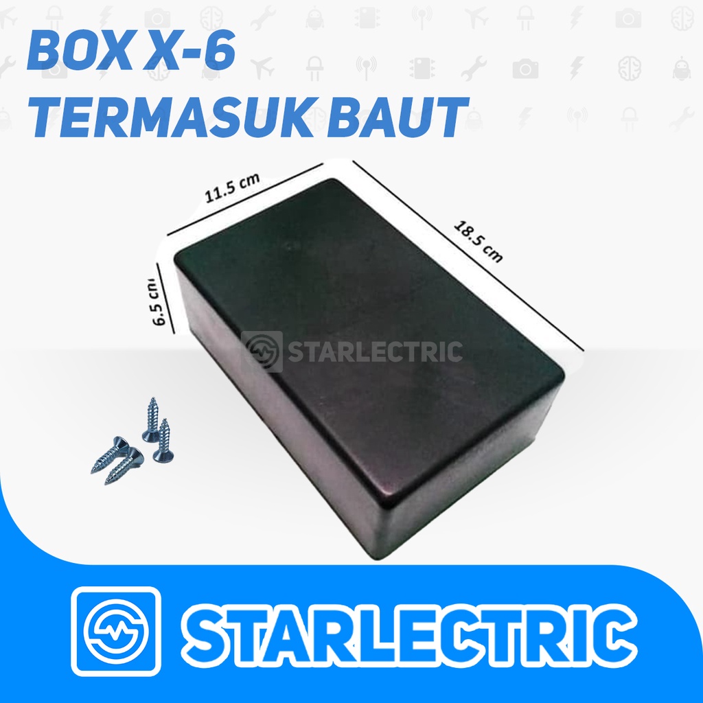 Jual Box Hitam X6 Kotak Plastik Casing Komponen X-6 | Shopee Indonesia