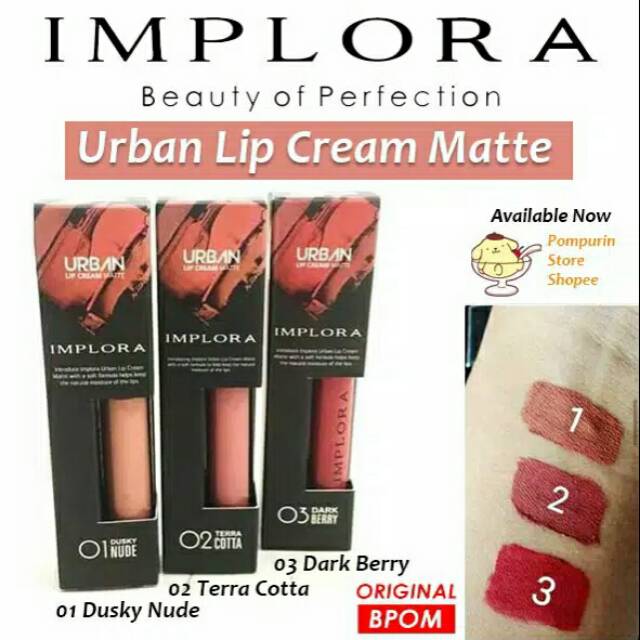 Jual Restok!lipcream implora no 1,2,3 | Shopee Indonesia