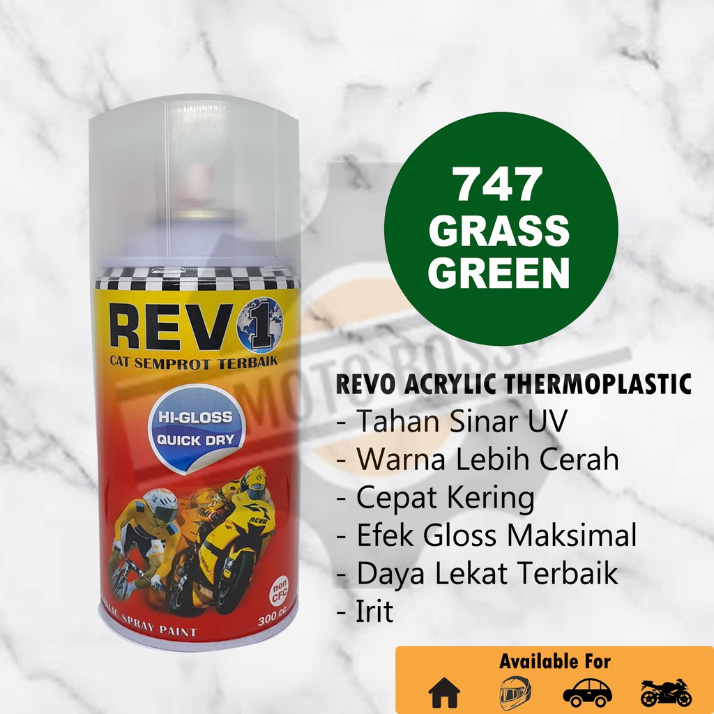 Jual Cat Semprot Acrylic Revo Grass Green / Hijau Daun 747 - Pilok ...