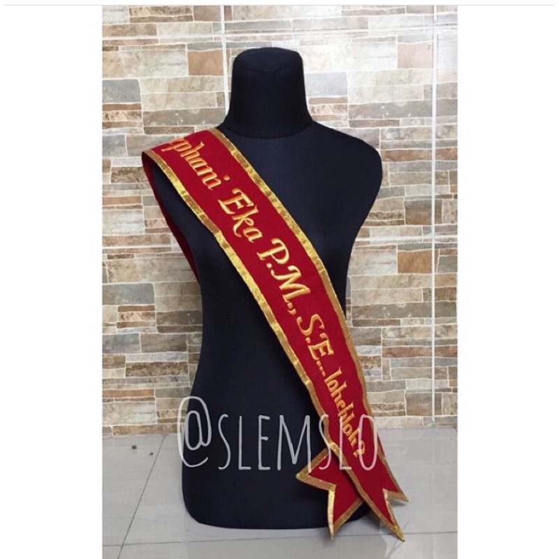 Jual SLEMPANG PREMIUM - BLUDRU MERAH - PITA EMAS | Shopee Indonesia