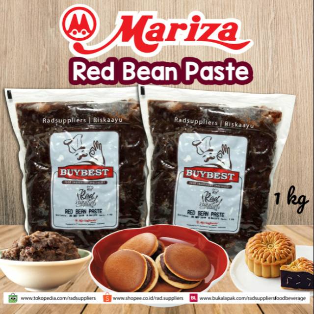 Jual Marizza Red Bean Paste 1kg, Best Seller Pasta Kacang Merah 1kg ...
