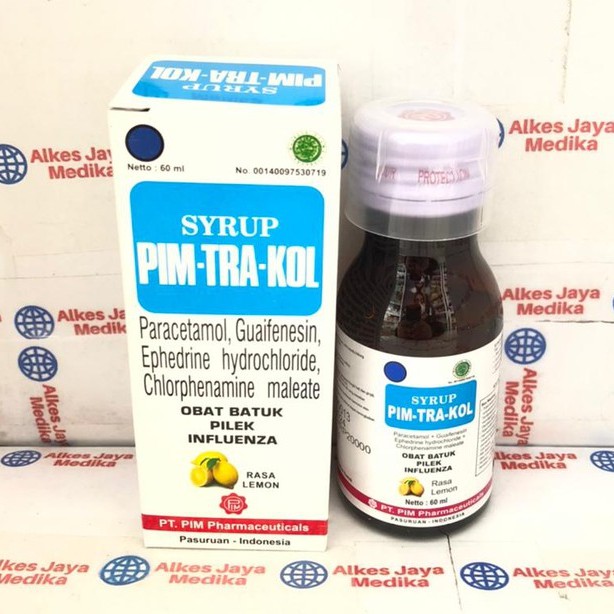 Jual Pim Tra Kol sirup 60ml rasa lemon - obat batuk pilek anak | Shopee ...