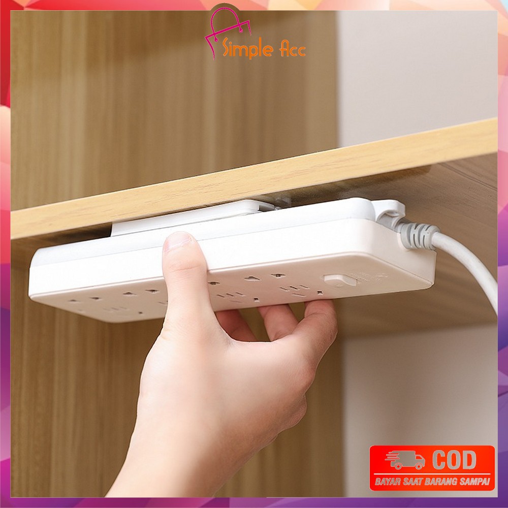 Jual DO-C246 Holder Gantungan Colokan Listrik Double Tape Hook Tempel ...