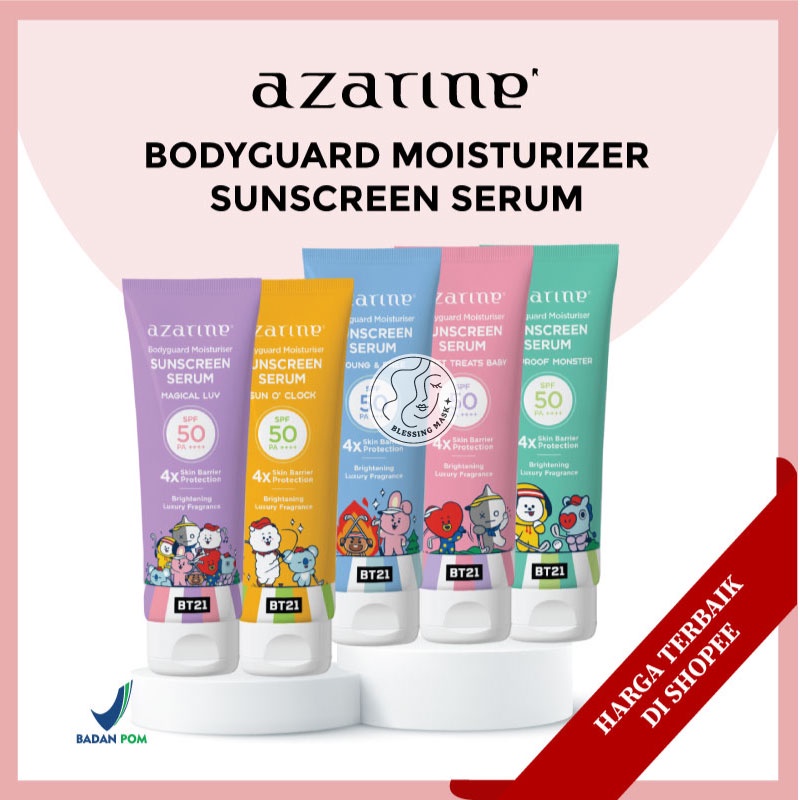 Jual Azarine x BT21 Body Guard Moisturizer Sunscreen Serum 100ml SPF 50 ...
