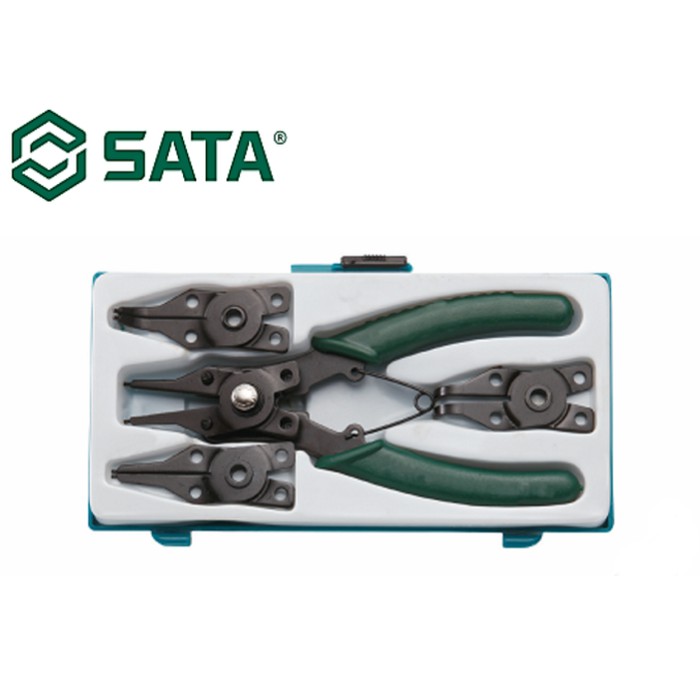 Jual SATA 09251 Tang Snap Ring 5 Pcs Combination Snap Ring Plier Set ...