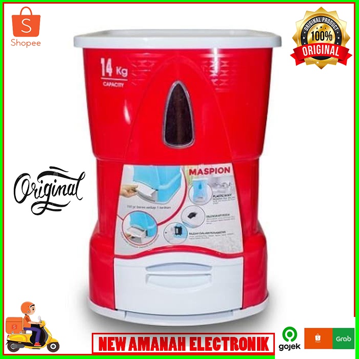 Jual MASPION RD1400AP Rice Box Tempat Beras Kapasitas 14 Kg - WARNA ...