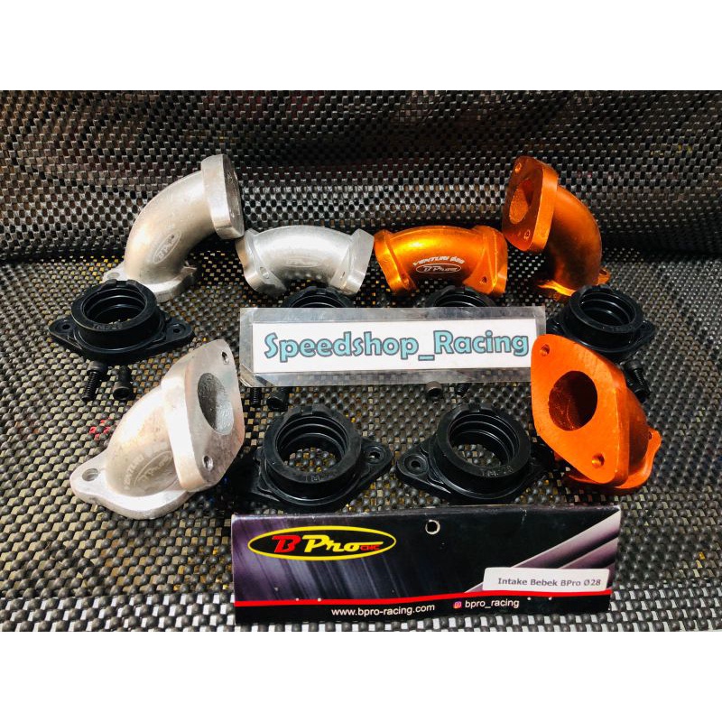 Jual Intake Bpro 28mm / 24mm karbu PWK PE matic / Bebek Jupiter mio beat Vega smash supra ...