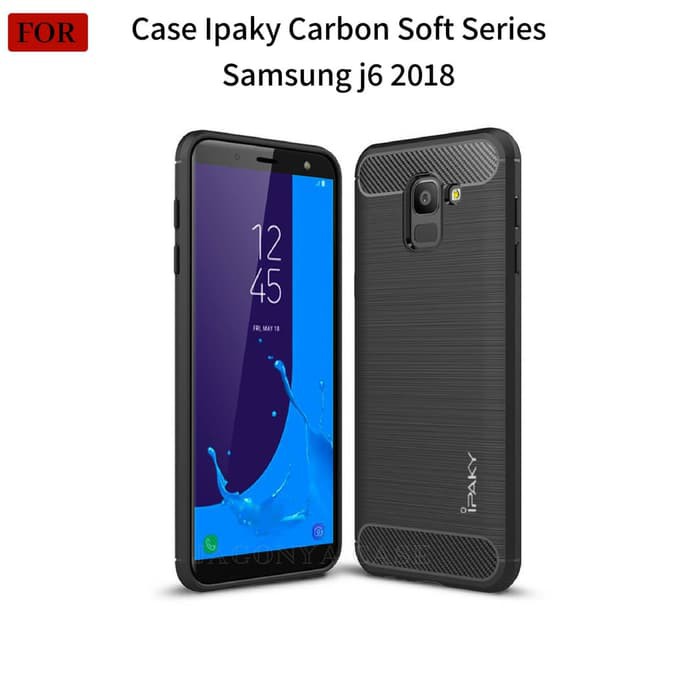 Jual Samsung J6 2018 Case Ipaky Carbon Fiber Soft Series - Hitam ...