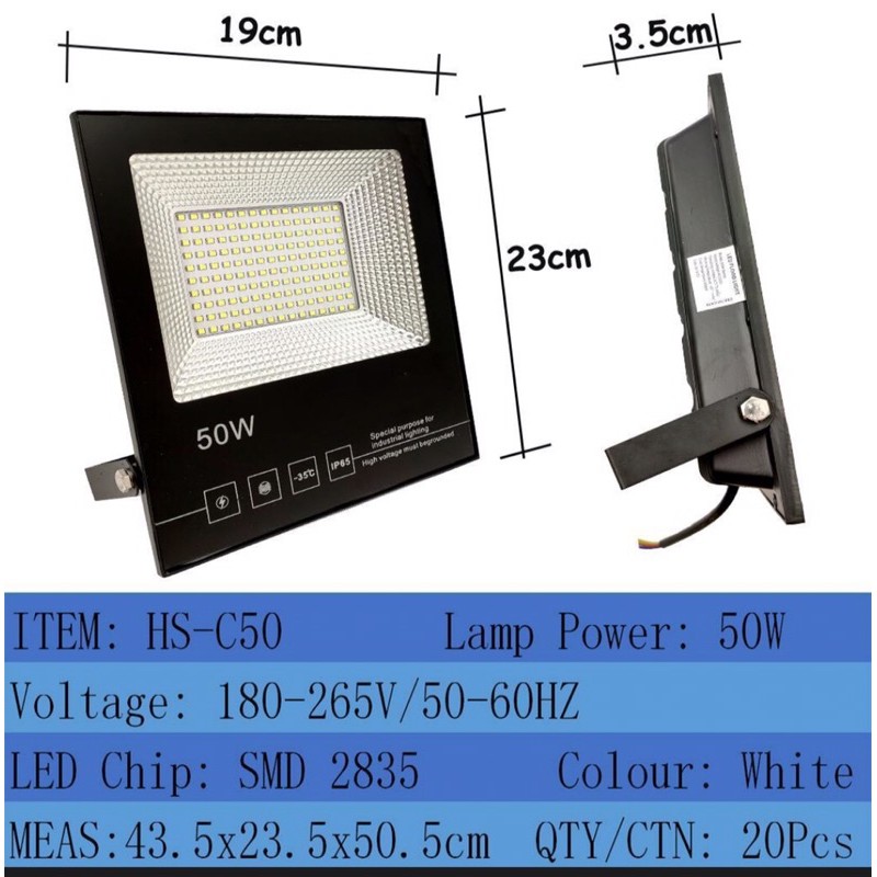 Jual LAMPU SOROT LED 50 WATT LAMPU SOROT LED 50W LAMPU TAMAN 50W LAMPU TEMBAK 50 WATT SPOTLIGHT ...