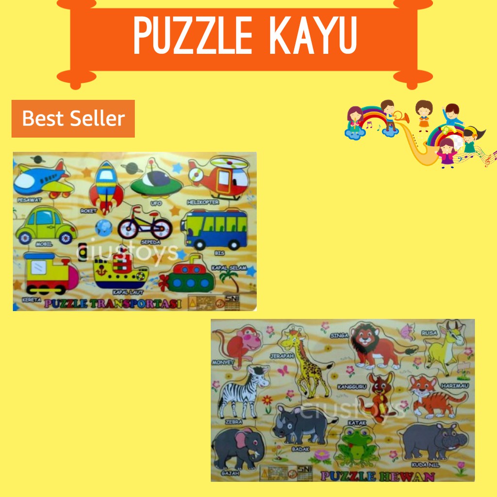 Jual Mainan Pazel Puzzle Pazzel Kayu Game Hewan Kendaraan Angka Huruf ...
