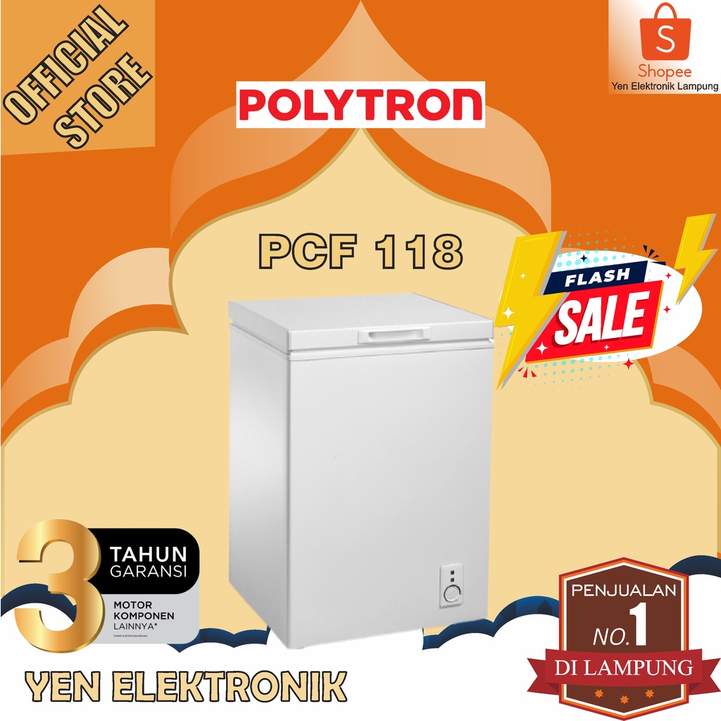 Jual Chest Freezer POLYTRON PCF 118 Chest Frezzer 100 Liter Garansi ...