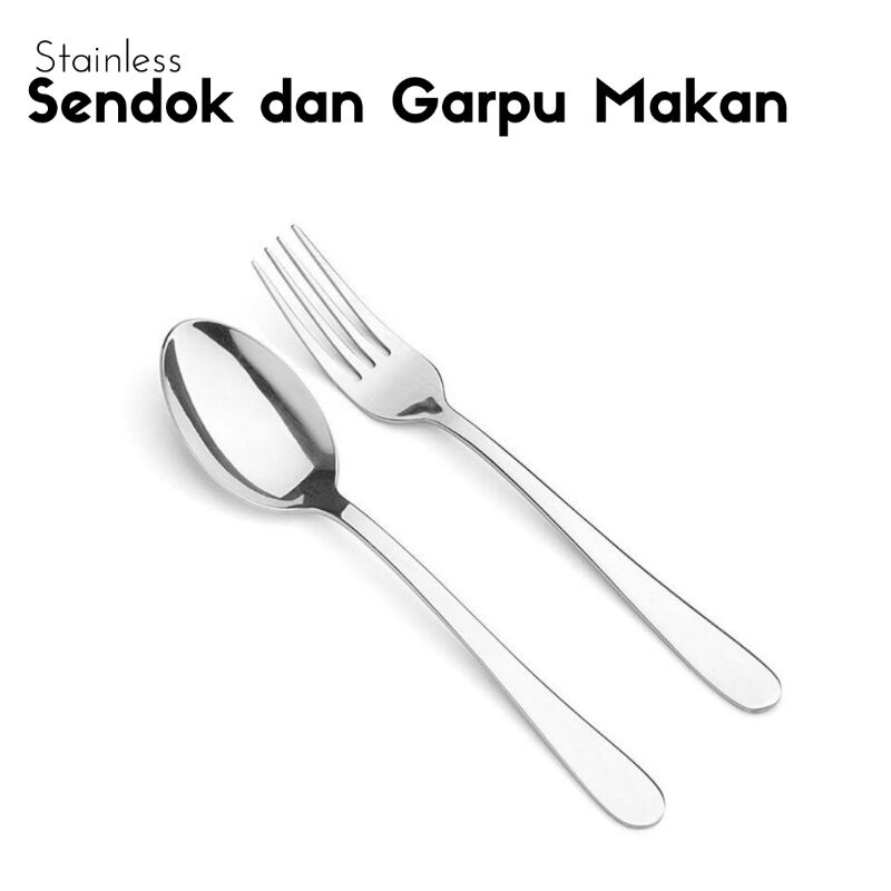 Jual Sendok dan Garpu Makan Polos Stainless | Shopee Indonesia
