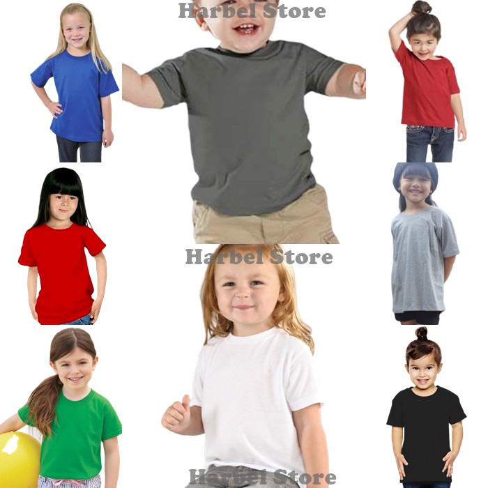 Jual Kaos Polos Anak / baju anak Terlaris Original Katun Combed 30S Bergaransi | Shopee Indonesia