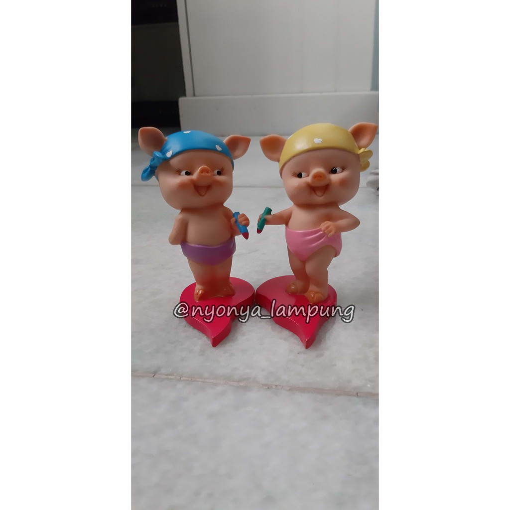 Jual Patung Pajangan Babi Piggy - Mandi Lucu Unik ( Collector Item ...