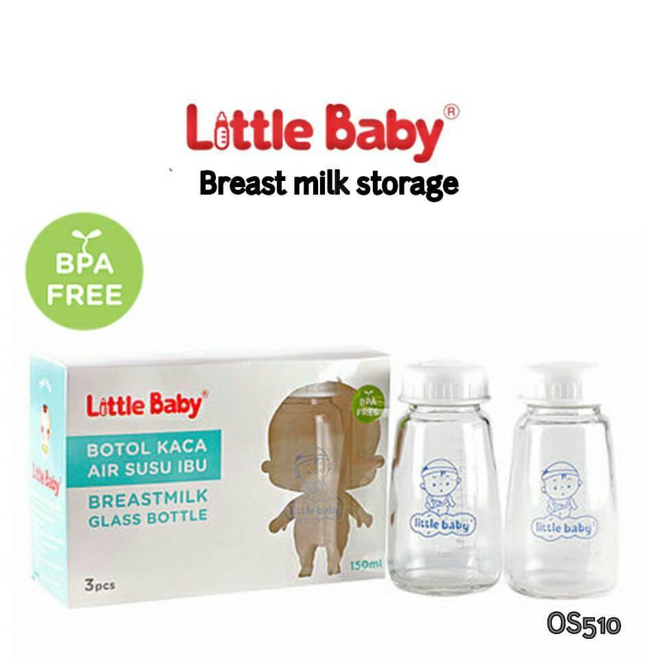 Jual Little baby breastmilk bottle storage - botol asi kaca | Shopee Indonesia