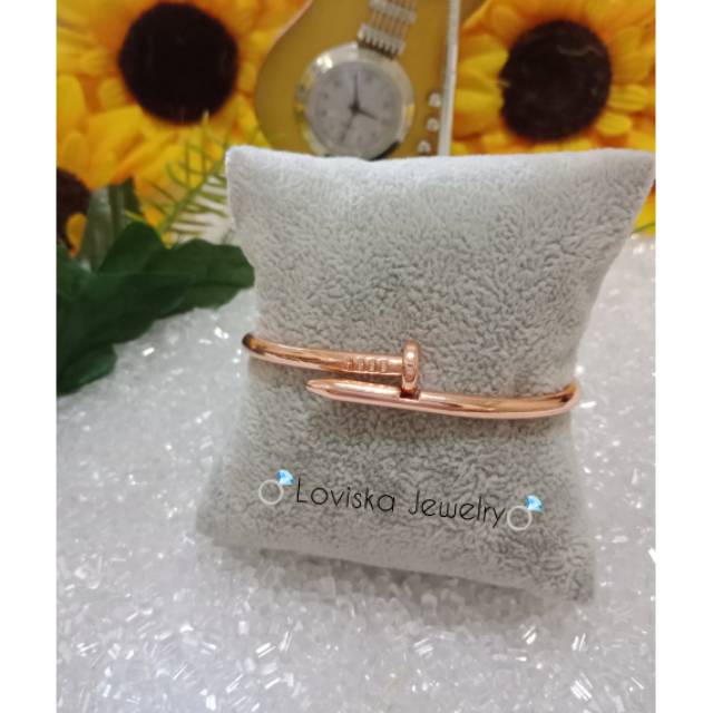 Jual GELANG TITANIUM KEKINIAN GELANG PAKU CARTIERR TGL TITANIUM LAPIS ...