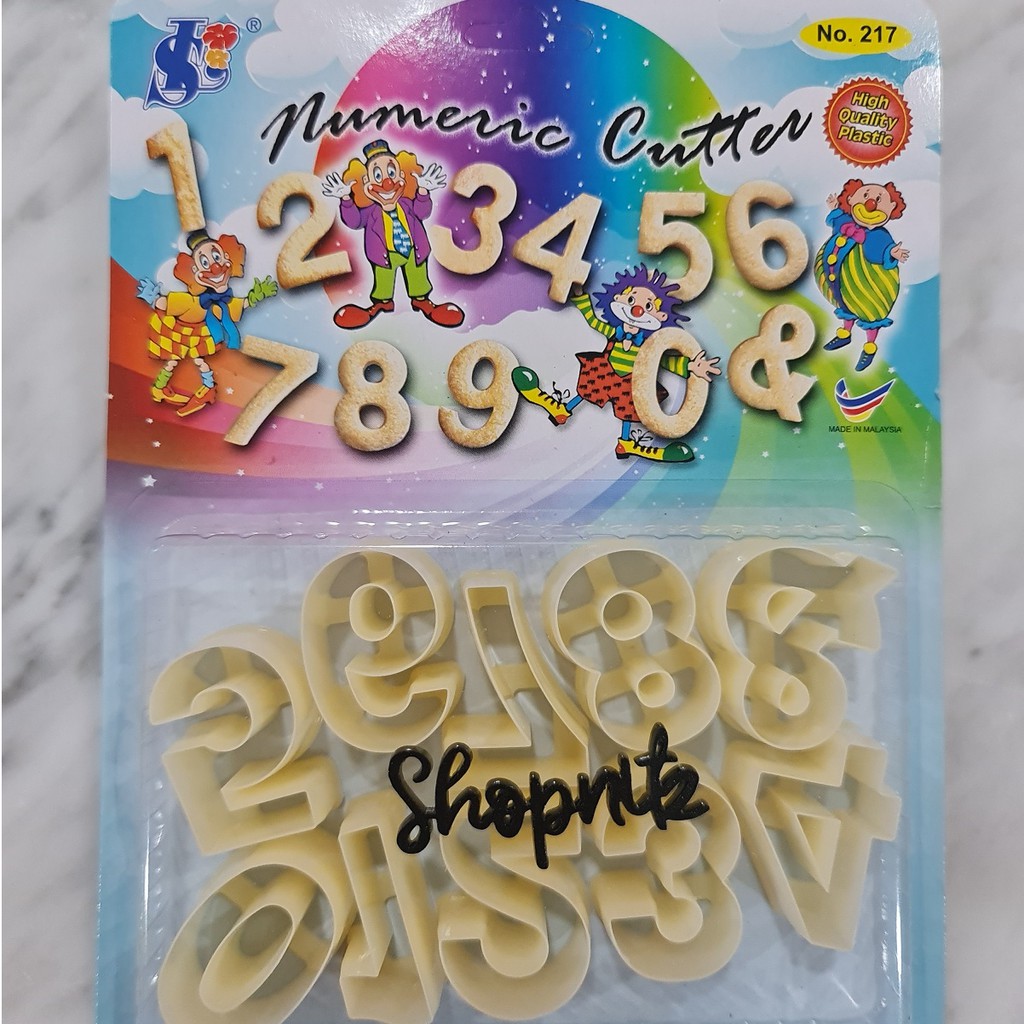 Jual Cetakan acuan angka / kue kering / cookies impor malaysia no 217 ...