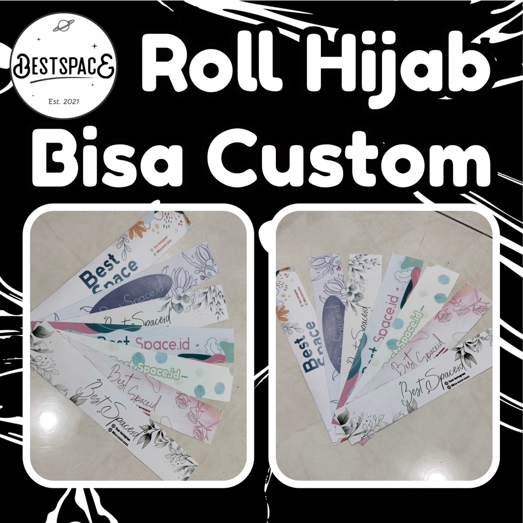 Jual ROLL HIJAB / LABEL HIJAB / PAPER BELT HIJAB [FULL COLOR] [FREE ...