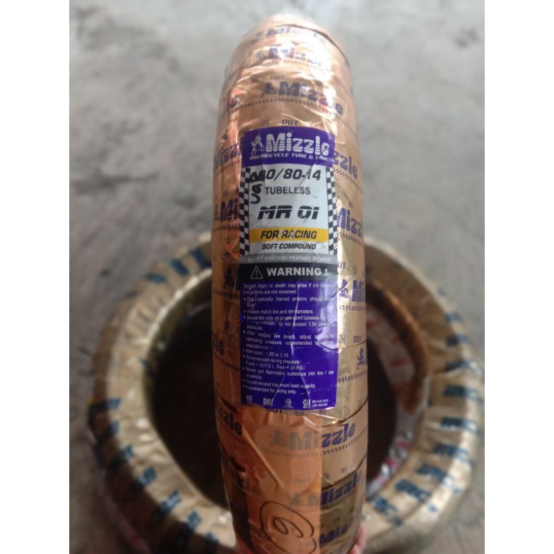 Jual Ban Mizzle ukuran 90/80-14 MR-01 tubeless soft compound | Shopee ...