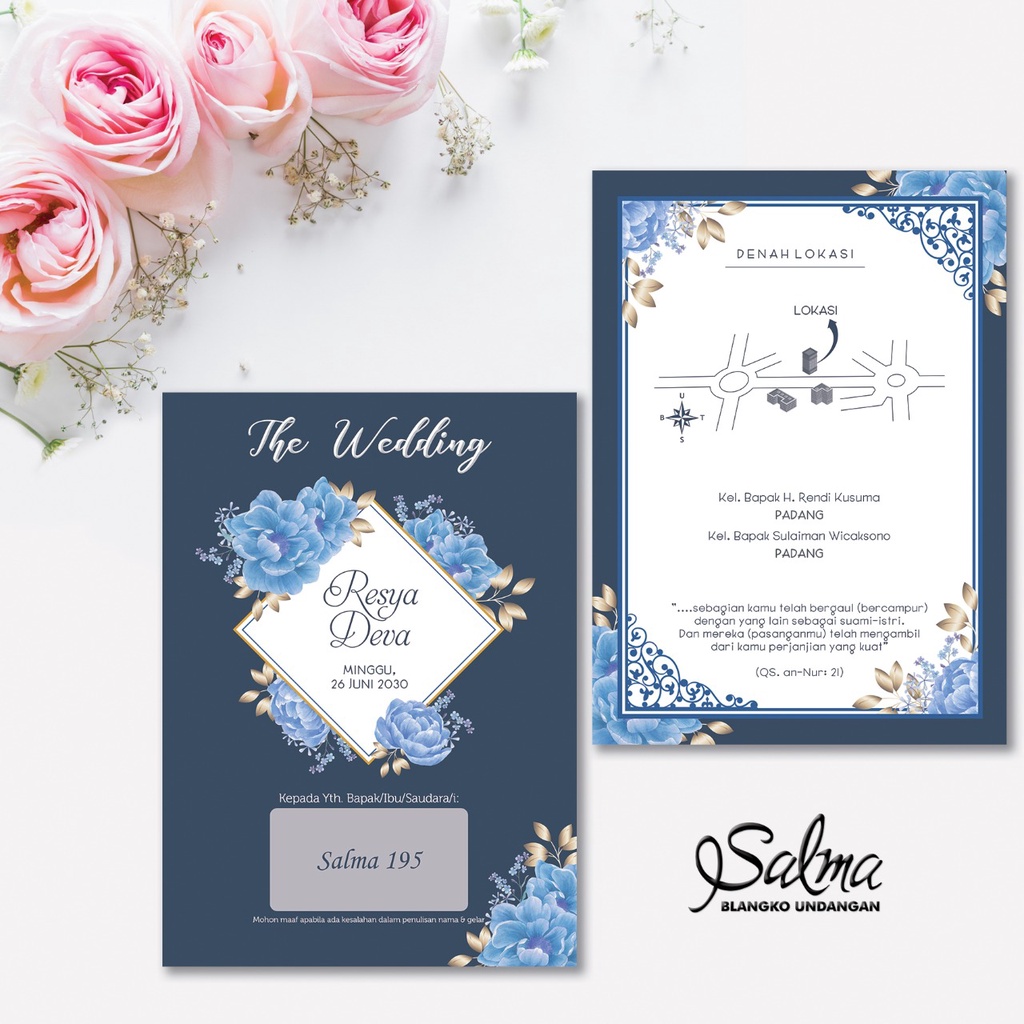 Jual Salma 195 | Blangko Undangan | Undangan Print | Undangan Kosong ...