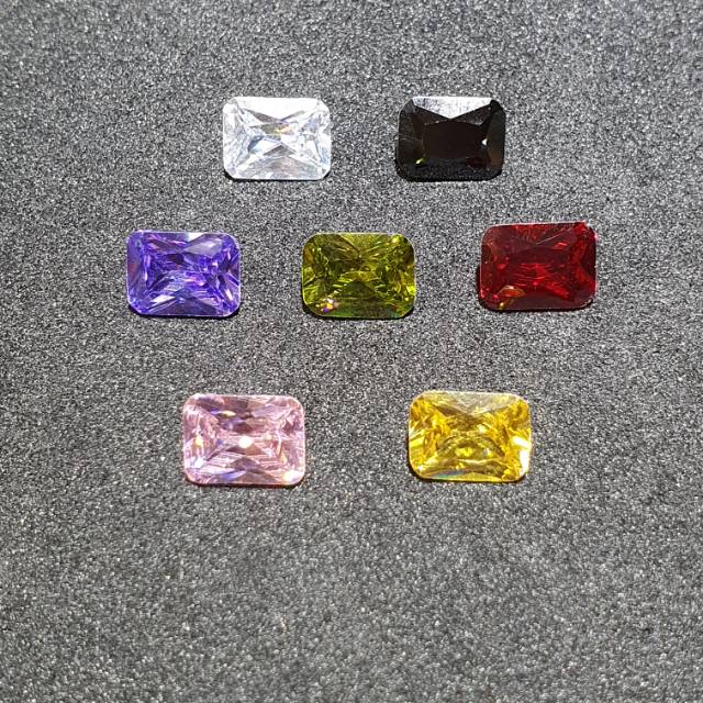 Jual Permata Sirkon Baguette 6x8 mm Cubic Zirconia Persegi | Shopee Indonesia