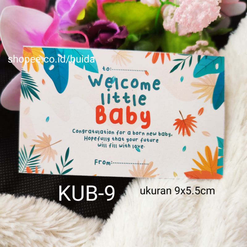 Jual Kartu Ucapan New Born Baby Welcome Little Baby Congratulation Selamat lahiran bayi dekorasi ...