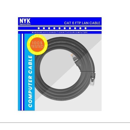 Jual Cable lan nyk 10m cat6a Ftp shield metal outdoor gigabit ethernet network - Kabel internet ...